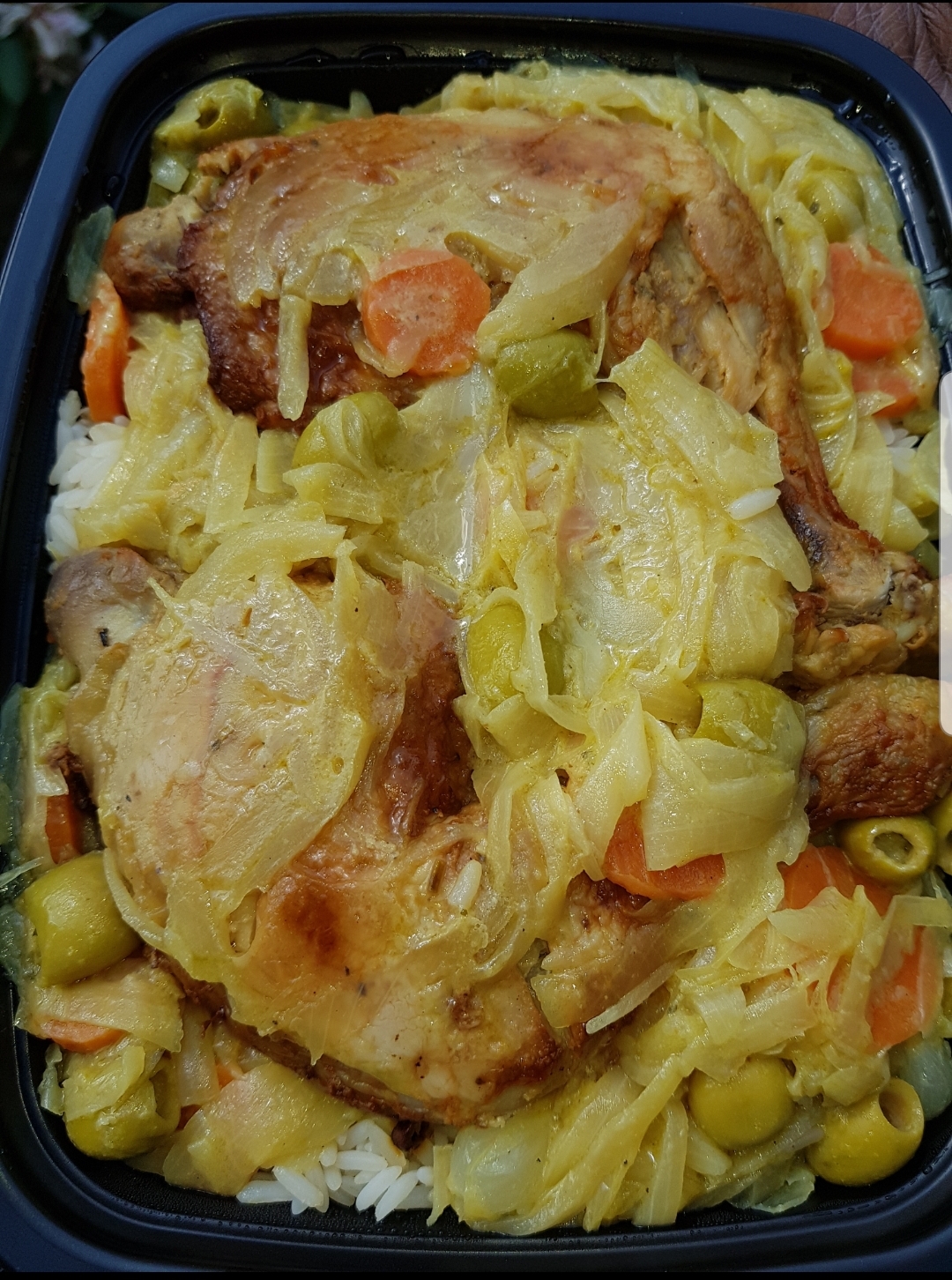 Poulet yassa accompagné de riz blanc pour 1 personnes – BVBR – Marché ...